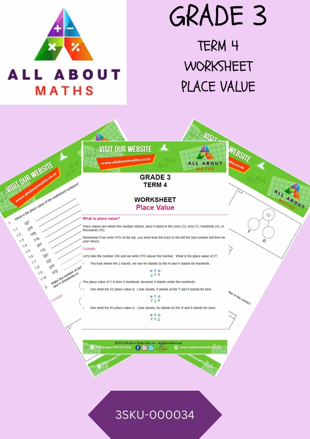 Grade 3 - Worksheet: Place Values