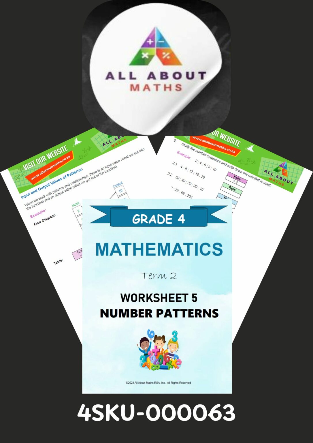 Grade 4 Math's Worksheet Term 2 – Number Patterns