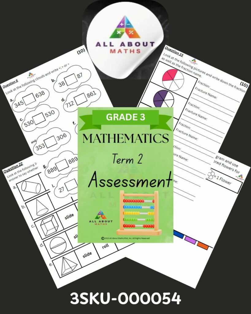 Grade 3 Term 2 Mathematics Assessment – CAPS-Aligned Test Pack